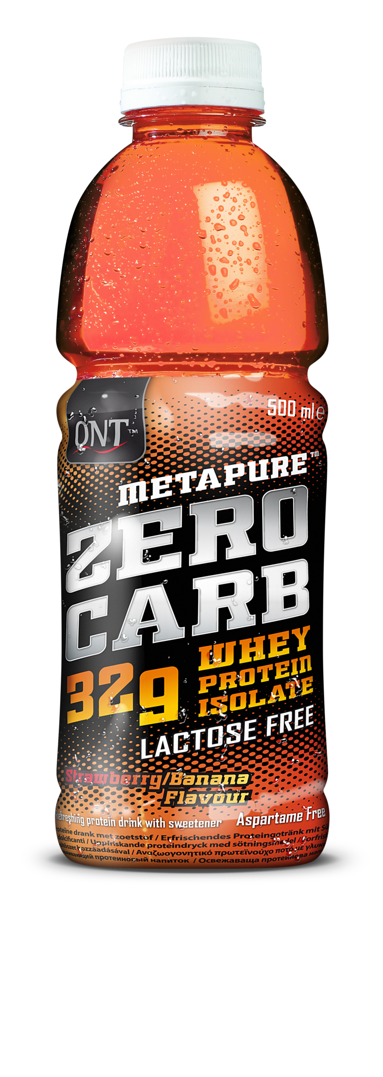 QNT Zero Carb Metapure 32g Protein- 24x500ml - Strawberry Banana | QNT